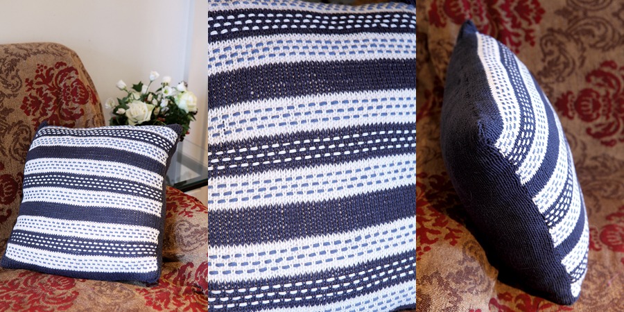 Knitting Magazine Pattern: Woven linen cushion - Knitting Magazine