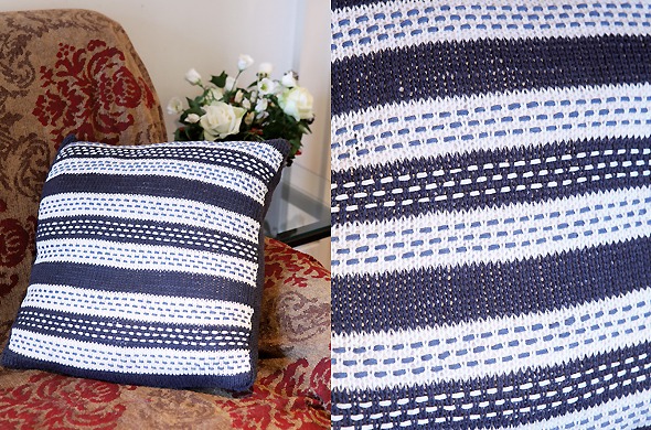 Knitting Magazine Pattern: Woven linen cushion - Knitting Magazine