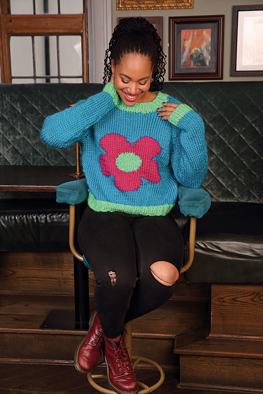 Knitting Magazine Pattern update – Flower Jumper by Rachel Vowles in ...